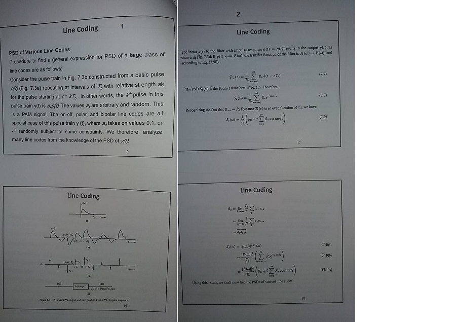 Solved PSD of Various Line Codes Procedure to find a | Chegg.com