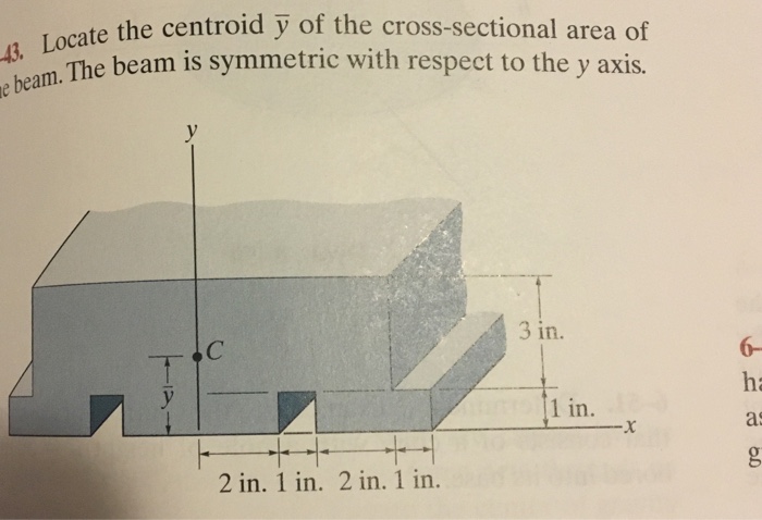Solved Locate the centroid y bar of the cross-sectional area | Chegg.com