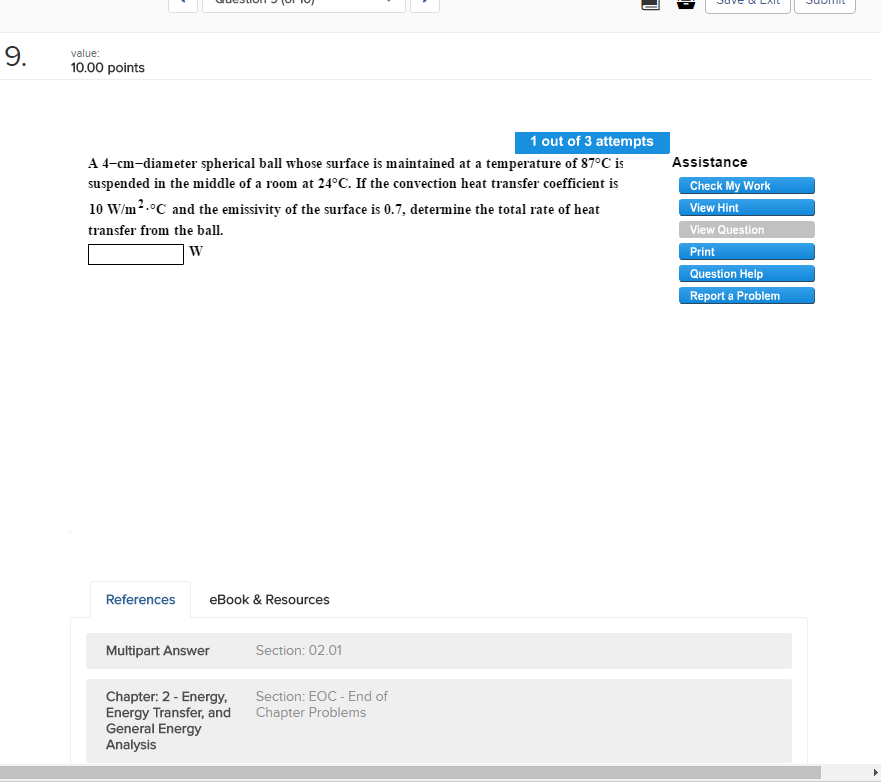 Solved A 4-cm-diameter spherical ball whose surface is | Chegg.com