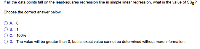 Solved If All The Data Points Fall On The Least Squares 0410