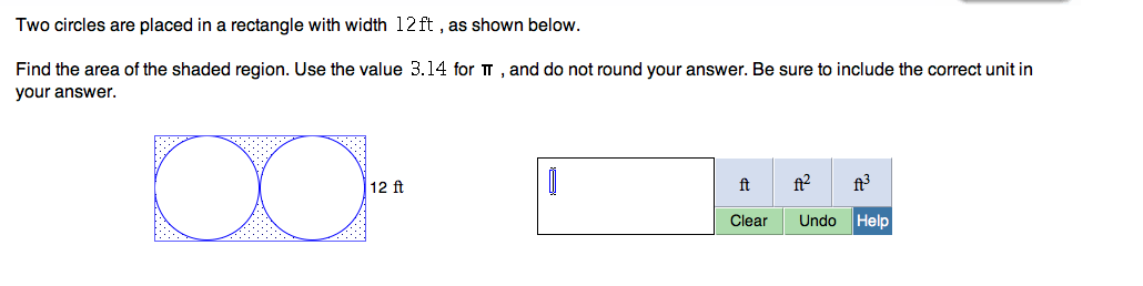Solved Two circles are placed in a rectangle with width 12 | Chegg.com