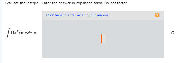 Solved Evaluate the integral. Enter the answer in expanded | Chegg.com