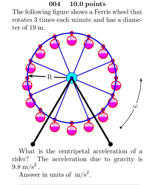 Solved 004 10.0 points The following figure shows a Ferris | Chegg.com