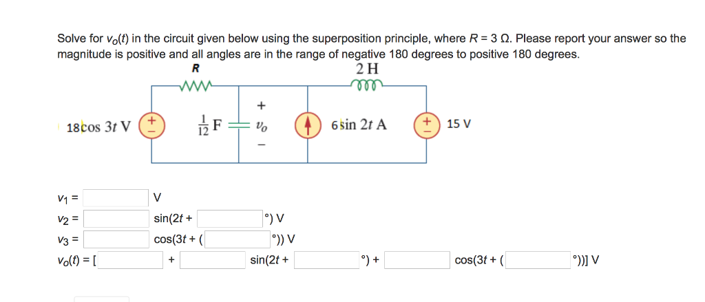 Solved Solve for Vo(t) in the circuit given below using the | Chegg.com