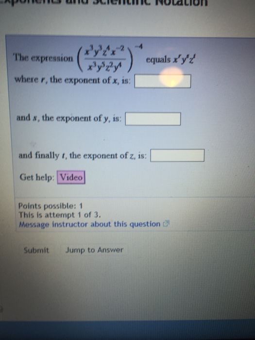 Solved The expressionequal where r, the exponent of x, is: | Chegg.com
