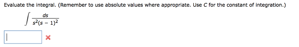 Solved Evaluate the integral. (Remember to use absolute | Chegg.com