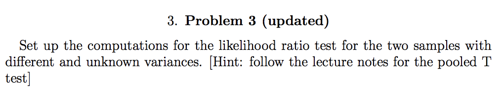 Solved 3. Problem 3 (updated) Set up the computations for | Chegg.com