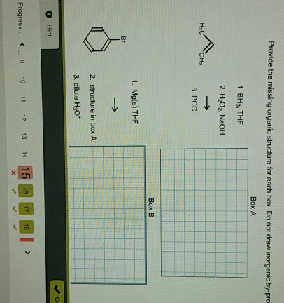 Solved Provide the missing organic structure for each box. | Chegg.com
