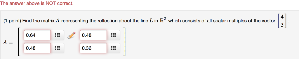 Solved 7.7 Find the matrix A representing the | Chegg.com