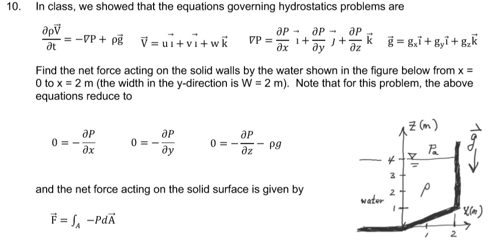 Solved 10. In class, we showed that the equations governing | Chegg.com