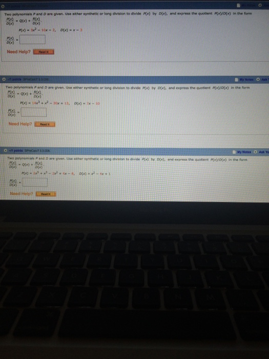 Solved Two polynomials P and D are given. Use either | Chegg.com Solved Two polynomials P and D are given. Use either | Chegg.com