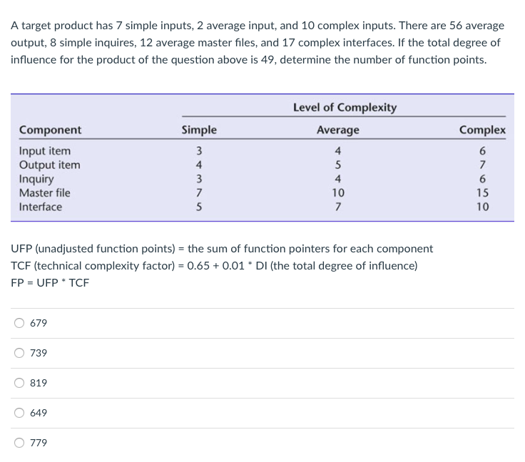 Solved A target product has 7 simple inputs, 2 average | Chegg.com Solved A target product has 7 simple inputs, 2 average | Chegg.com