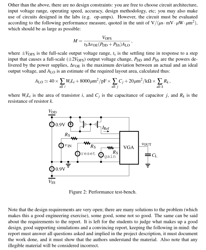 Solved Design Project: Variable Gain Amplifier - session 2, | Chegg.com