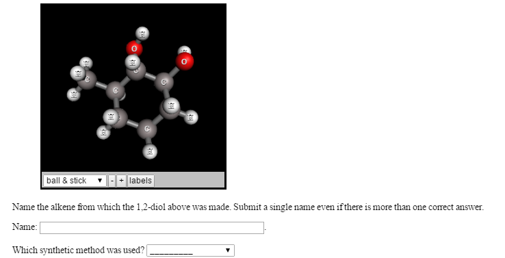 Solved Name the alkene from which the 1,2-diol above was | Chegg.com