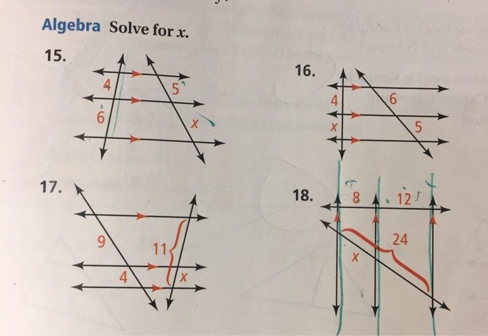 Solved Algebra Solve for x. | Chegg.com