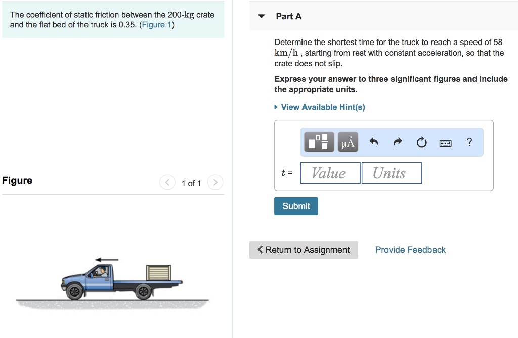 Solved The Coefficient Of Static Friction Between The 200 Kg
