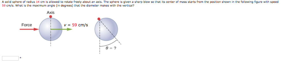 Solved A solid sphere of radius 14 cm is allowed to rotate | Chegg.com