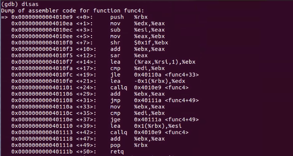 (gdb) disas Dump of assembler code for function | Chegg.com