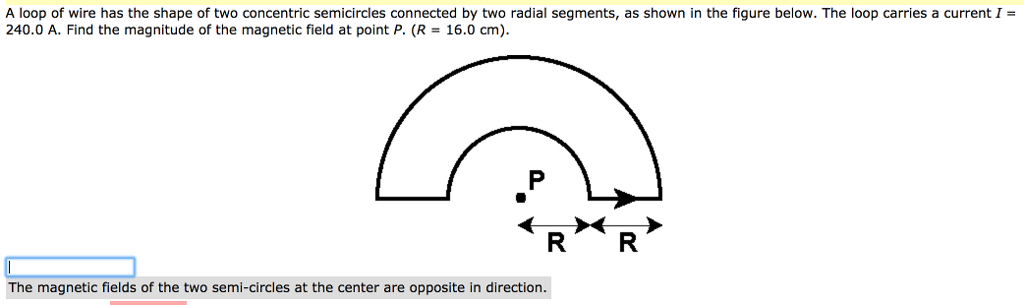 Solved A loop of wire has the shape of two concentric | Chegg.com