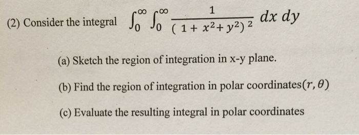Solved Consider the integral infinity integrate 0 infinity | Chegg.com