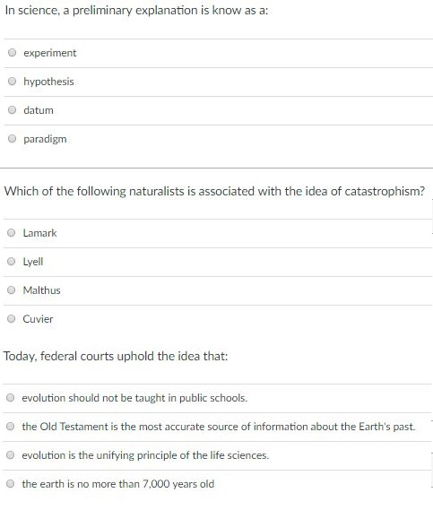 Solved In science, a preliminary explanation is know as a: O | Chegg.com