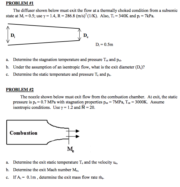 The diffuser shown below must exit the flow at a | Chegg.com
