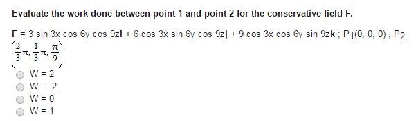 Solved Evaluate the work done between point 1 and point 2 | Chegg.com