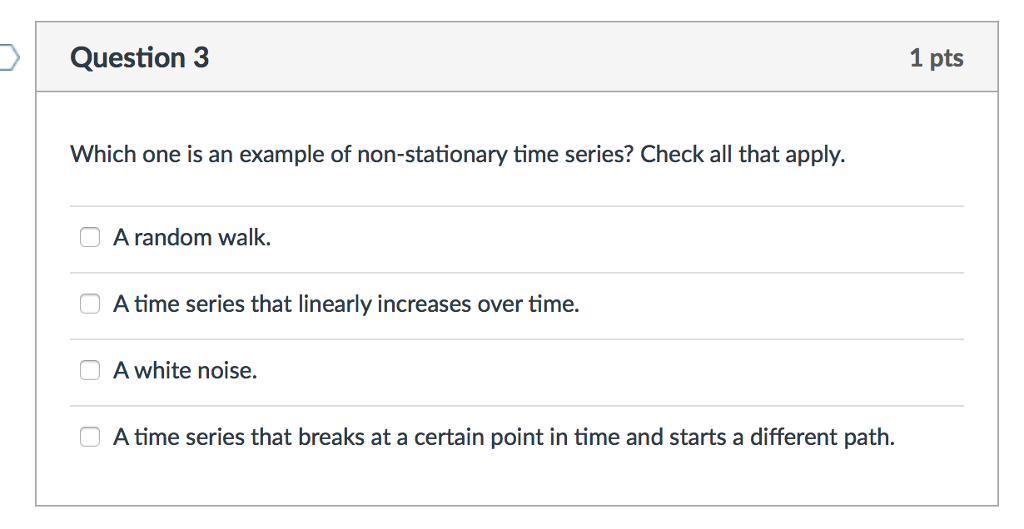 Solved Which one is an example of non-stationary time | Chegg.com
