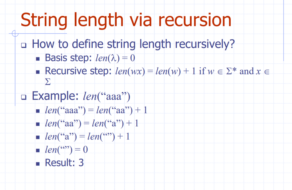 Solved Prove formally that len(xw) = len(w)+1 from the | Chegg.com