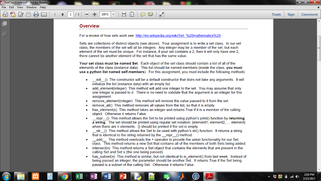 Solved For a review of how sets work see: Sets are | Chegg.com