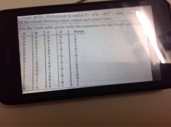 Solved Design an 8: 1 Multiplexer to realize F= A * B + B?C | Chegg.com