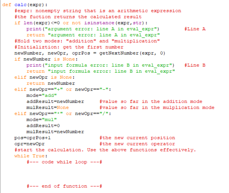 Solved def findNextOpr (s) must be a nonempty string. if | Chegg.com