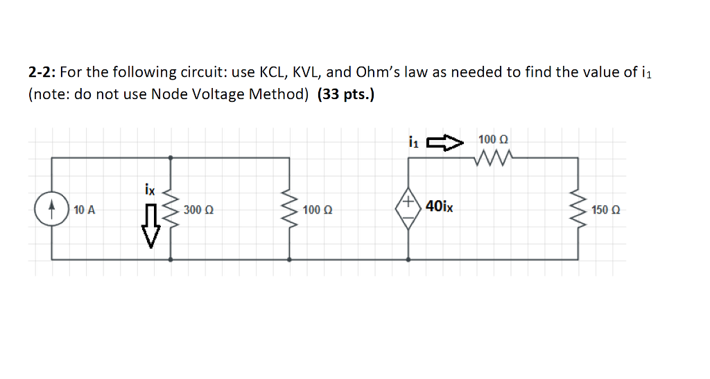 Solved For the following circuit: use KCL, KVL, and Ohm's | Chegg.com