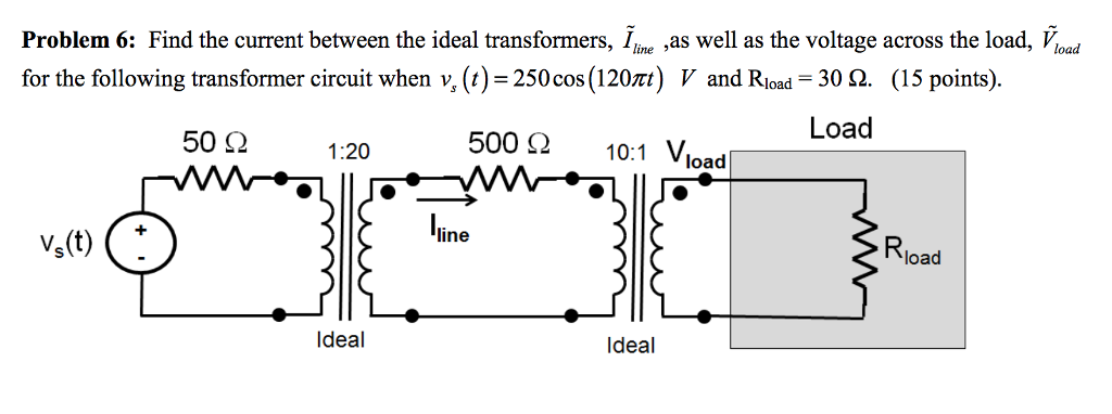 Solved Find the current between the ideal transformers, | Chegg.com