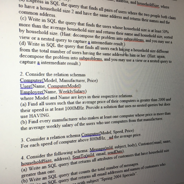 Solved Express in SQL the query that finds all pairs of | Chegg.com