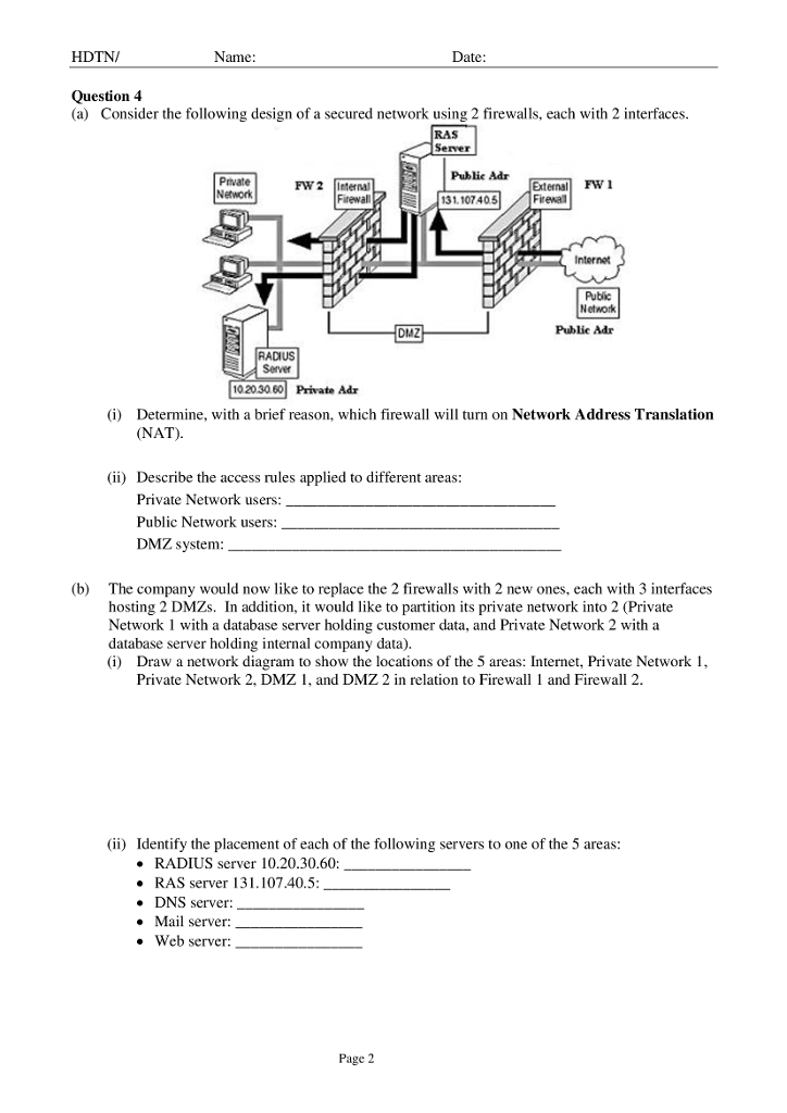 Solved Cisco Network Security - Topic: Firewalls Please | Chegg.com