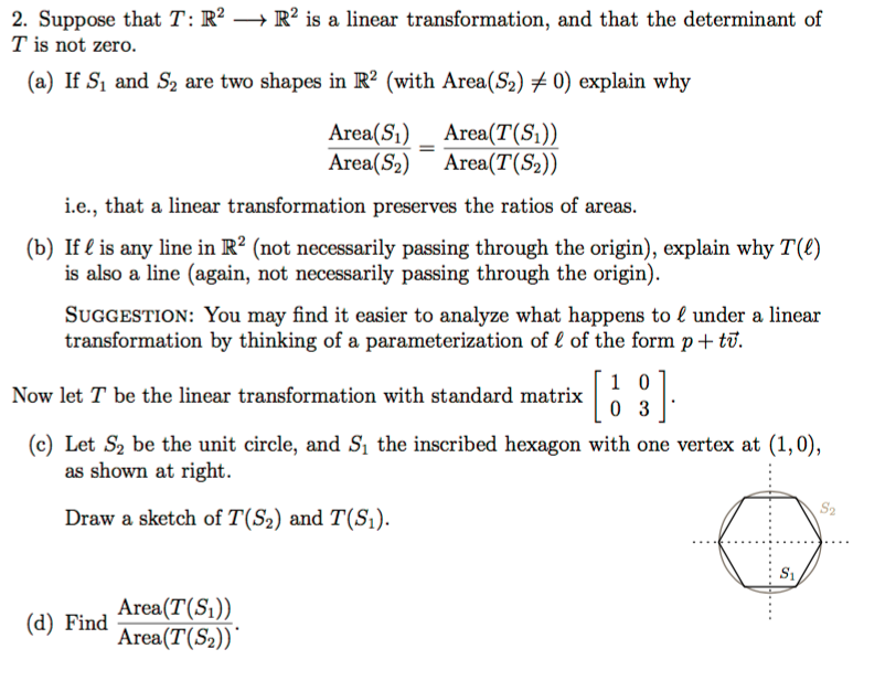 Solved Suppose that T: R^2 rightarrow R^2 is a linear | Chegg.com