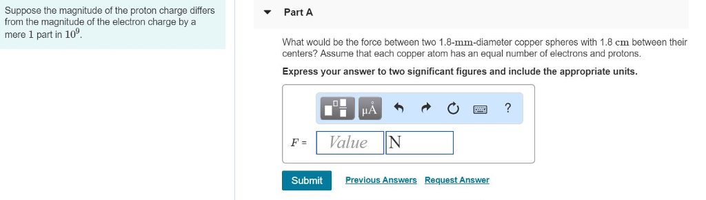 Solved Suppose The Magnitude Of The Proton Charge Differs