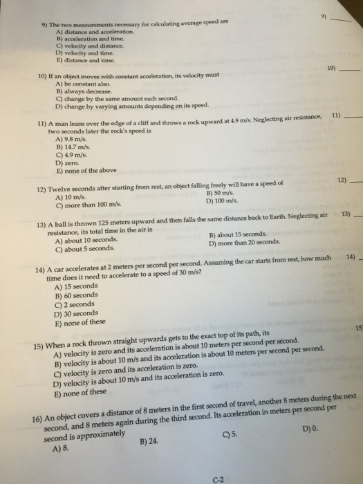 Solved If An Object Moves With Constant Acceleration Its