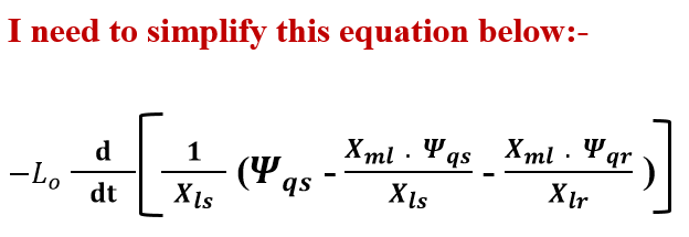Solved I need to simplify this equation below:- ml qsAml qs | Chegg.com
