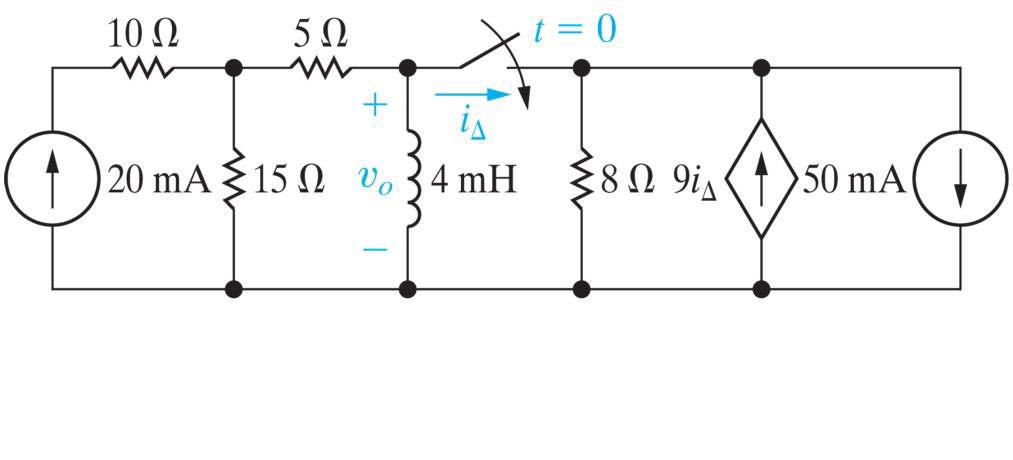 Solved In The Circuit Below The Switch Closes At Time T 0