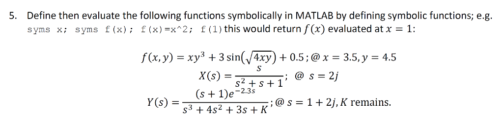 Solved Define Then Evaluate The Following Functions 