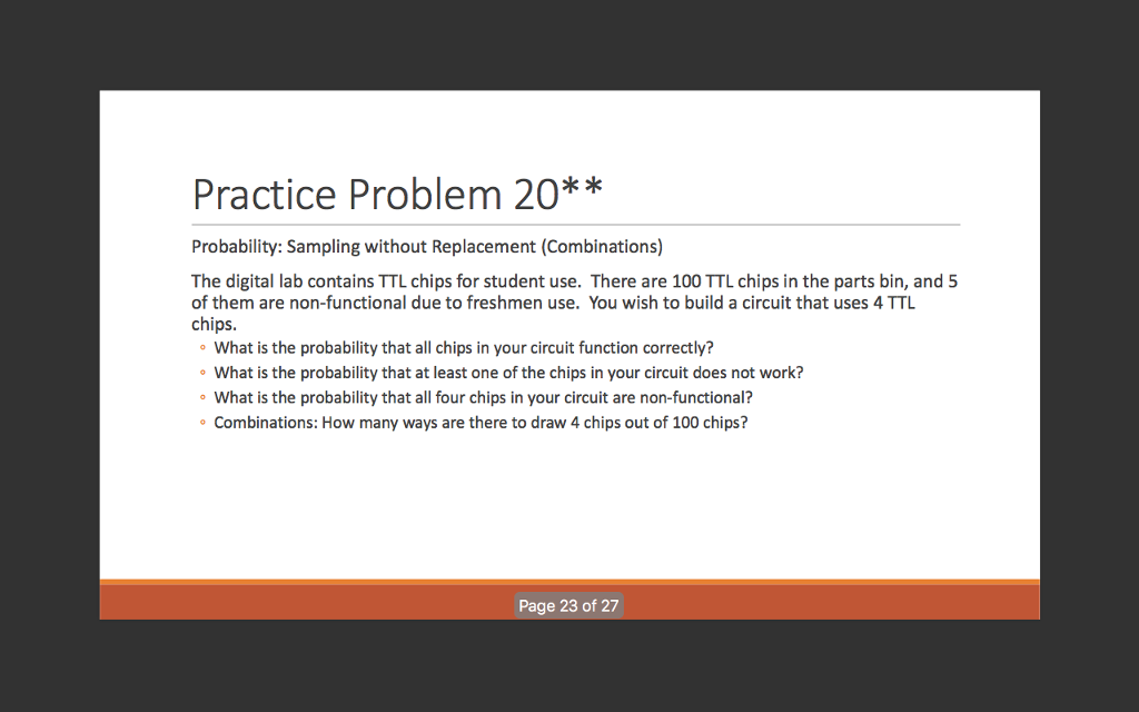 Solved Probability: Sampling without Replacement | Chegg.com