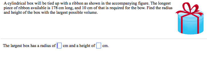 Solved A cylindrical box will be tied up with a ribbon as | Chegg.com