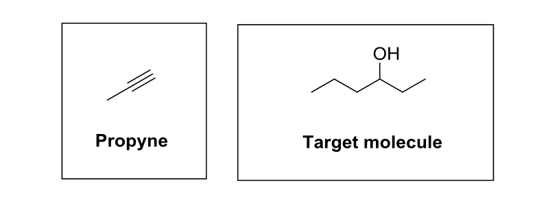 Solved Using propyne (structure shown) as your only source | Chegg.com