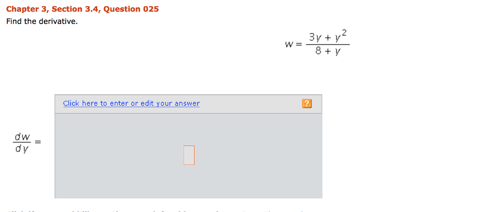 Solved Chapter 3, Section 3.4, Question 025 Find the | Chegg.com