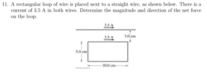 Solved A rectangular loop of wire is placed next to a | Chegg.com