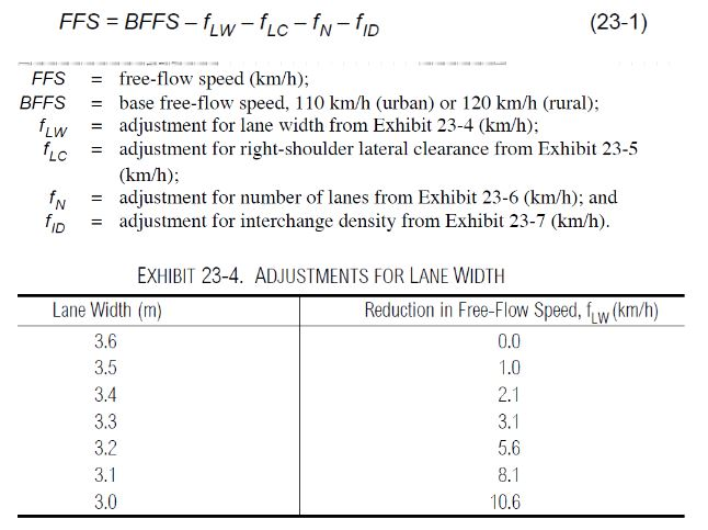 Solved Existing six-lane freeway (three lanes each | Chegg.com