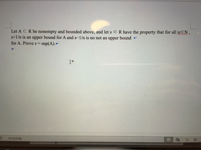 Solved Let A subset R be nonempty and bounded above, and let | Chegg.com