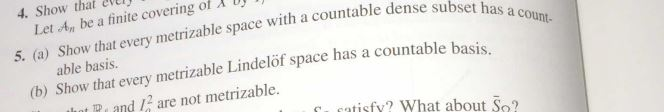 Solved Show that every metrizable space with a countable | Chegg.com